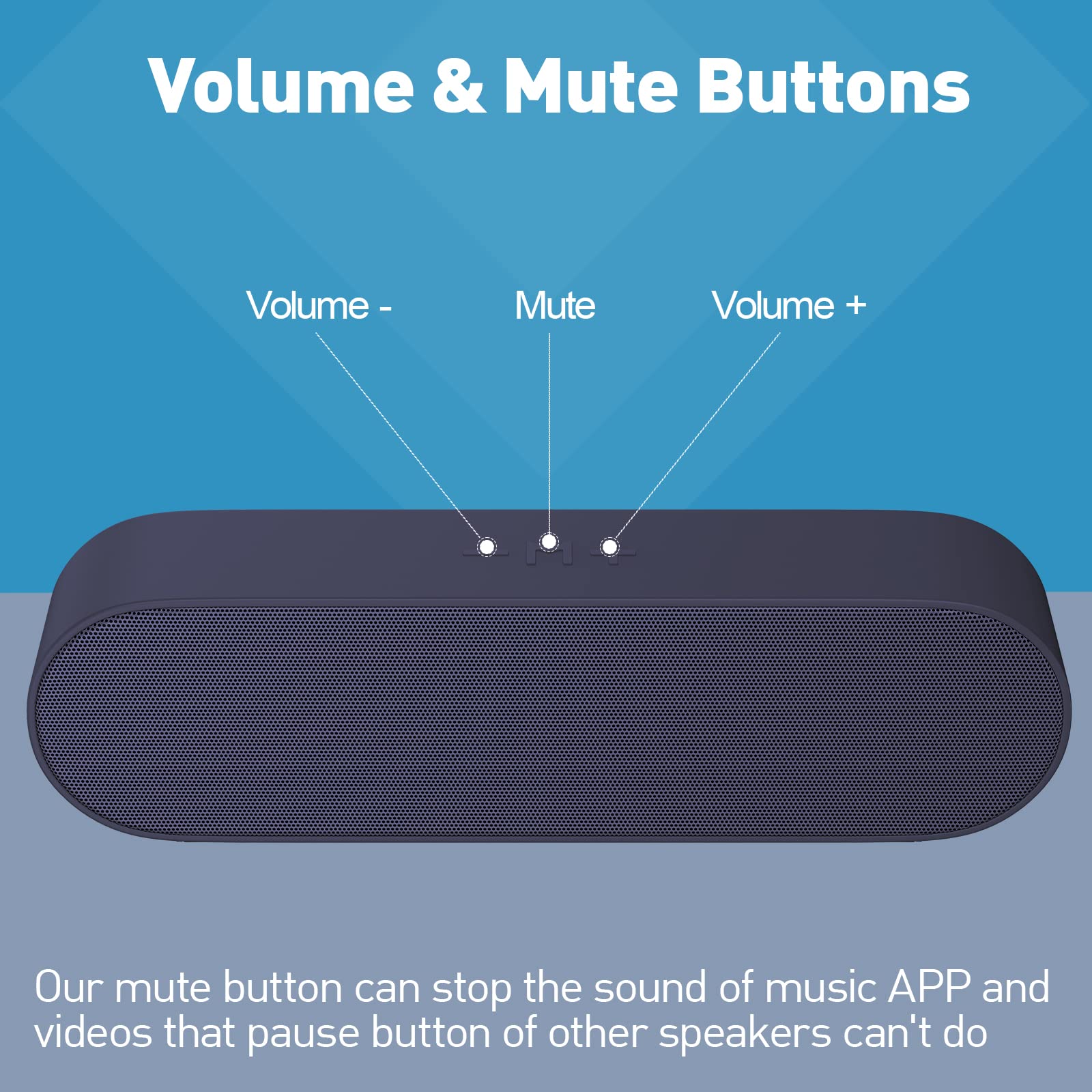 ABRRU USB Computer Speakers, PC Speakers for Desktop, Laptop Speakers with Crystal Clear Sound, Loud Volume, Volume Control and Mute Button(USB-C to USB Adapter Included) (Black)