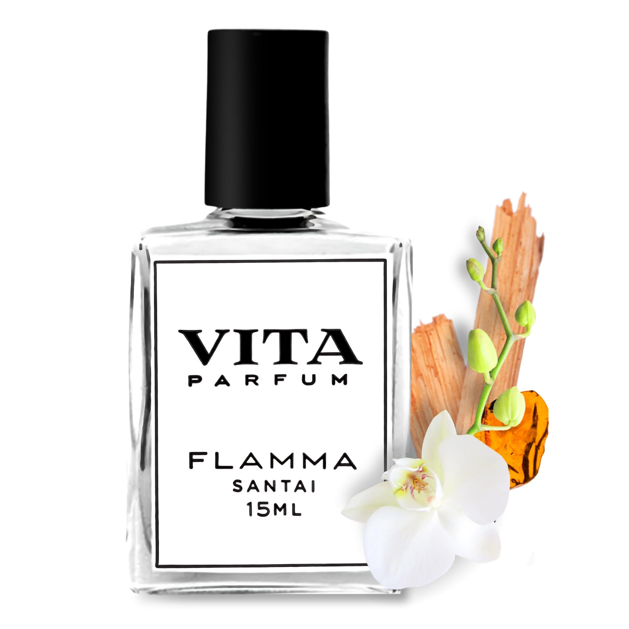 Vita Parfum Sandalwood Perfume Oil, Sandalwood Oil Roll On Perfume, Santal Perfume Oils for Women, Sandalwood Perfume for Women, Non Toxic Perfume, Travel Perfume, Roll On Oil Perfume, 15 ml