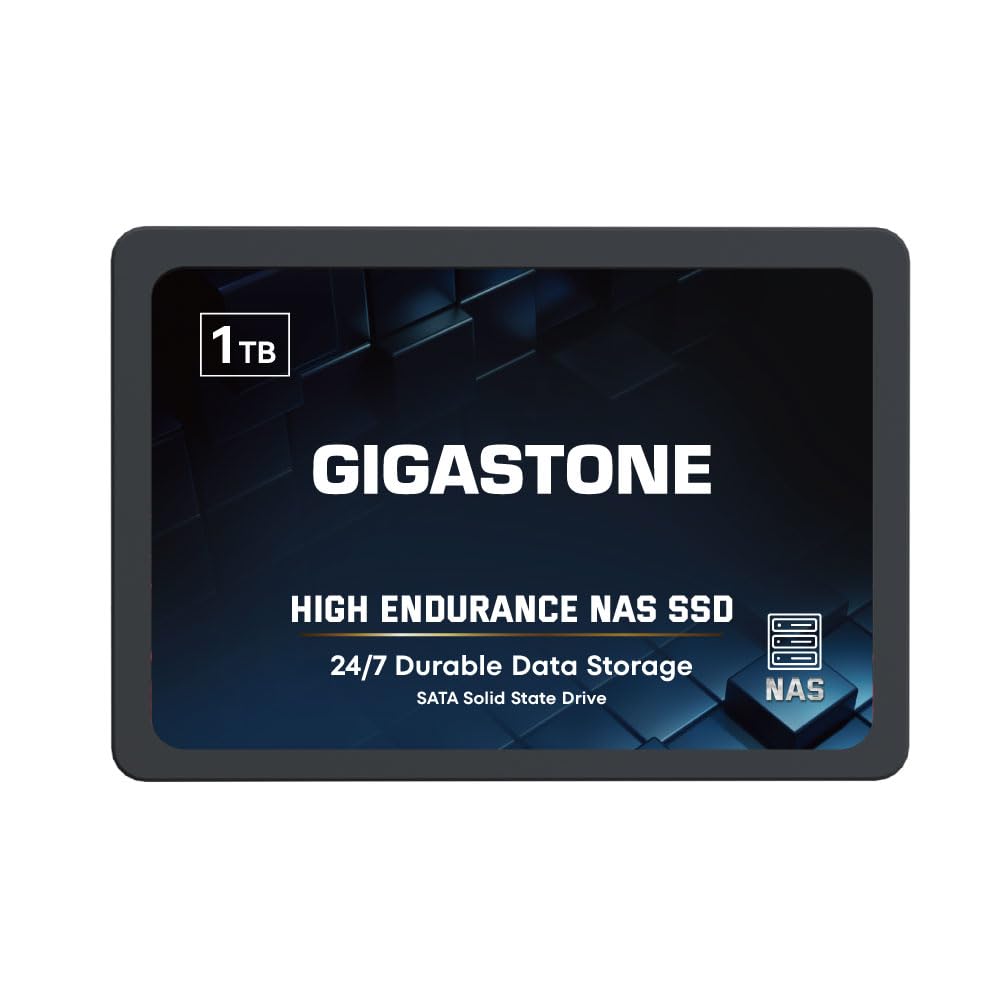 Gigastone 1TB NAS SSD Drive 24/7 Durable TLC High Endurance RAID Data Storage Network Attached Storage 2.5" SATA Internal Solid State Hard Drives