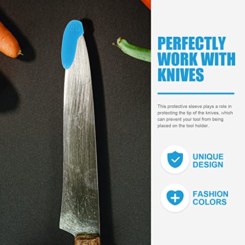 250pcs Gags Protecter Covers Sleeve: Kitchen Protectors Caps Sleeves Protection Blades Point Scratch Universal Knifehead Anti- Scratch- Chef Practical Cover Injuries