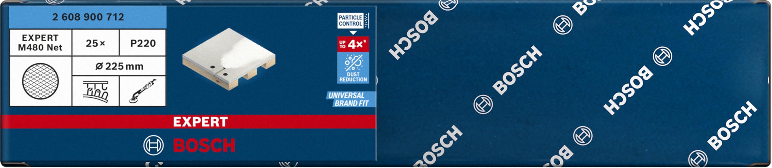 Bosch Professional 25x Expert M480 Sanding Net (Ø 225 mm, Grit 220, Accessories Drywall Sander)