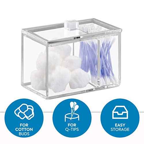 iDesign Clarity Wall Mount Nail Polish Storage Rack with 3 Shelves for Bathroom, Vanity, Closet, Bedroom, Set of 1, Canister