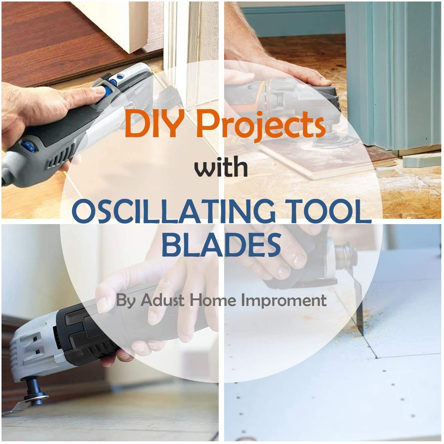 Adust 110 Wood Multitool Blades Kit Multi Tools Blades Oscillating Saw Blades Fit Dewalt Tools Ryobi Bosch Ridgid Milwaukee Rockwell Fein Multimaster Craftsman Oscillating Tool Blades (110)
