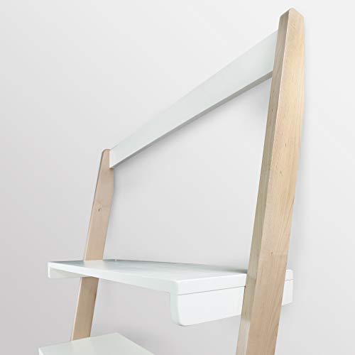 American Trails Freestanding Drawer, Solid American Maple Frame Ladder Desk, Natural Maple&White (New)