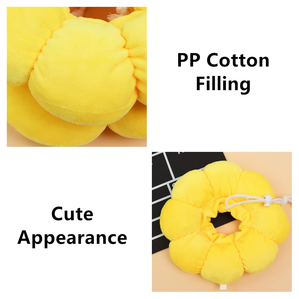 Adjustable Cat Recovery Collar Cat Elizabethan Collar Pet Cone Collar Cat Cone Collar for Anti-Bite Lick, Kittens and Puppies Wound Healing (S Sun Flower)