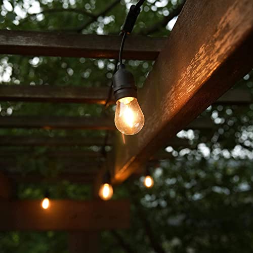 25 Pack EMITTING Shatterproof & Waterproof S14 Replacement LED Light Bulbs –1W Equivalent to 10W, White Warm 2200K Outdoor String Lights Vintage Filament Bulb, E26 Base Edison