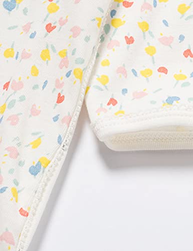 Petit Bateau Baby Girl Side Snap Floral Footie (1 Month) Multi