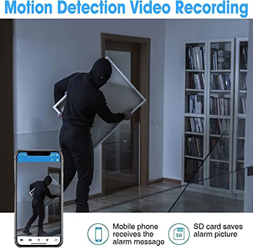 Jukllezan Mini Spy Camera Wireless WiFi Hidden Camera 1080P Full Hidden Cameras with Night Vision and Motion Detection Security Nanny Camera for Outdoor Home Office (2)