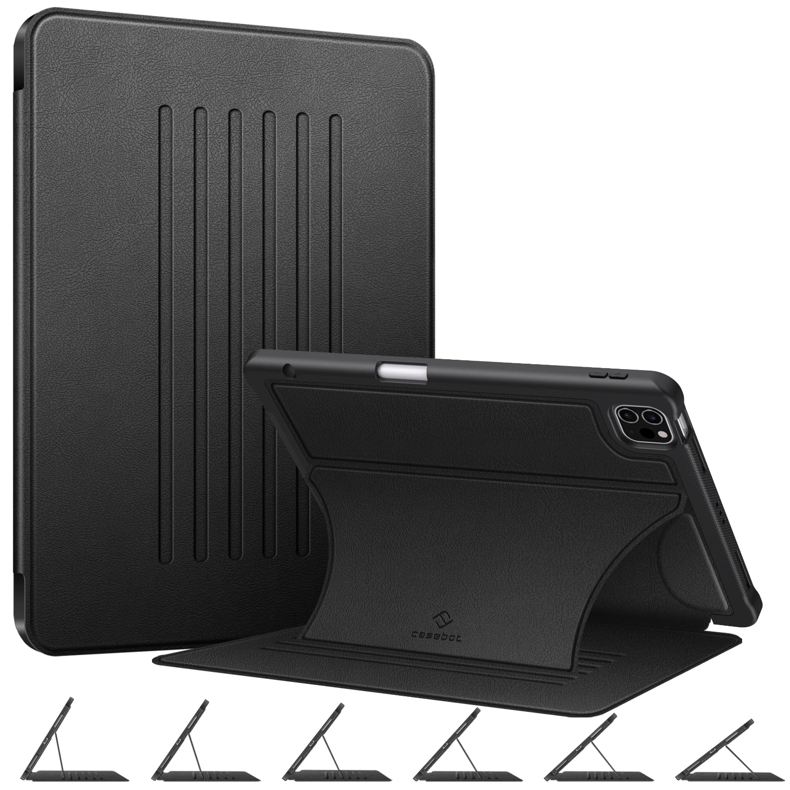 Fintie Magnetic Stand Case for iPad Pro 11-inch (4th / 3rd Generation) 2022/2021 - Multiple Angles Shockproof Soft TPU Cover w/Pencil Holder, Also Fit iPad Pro 11" 2nd /1st Gen, Black