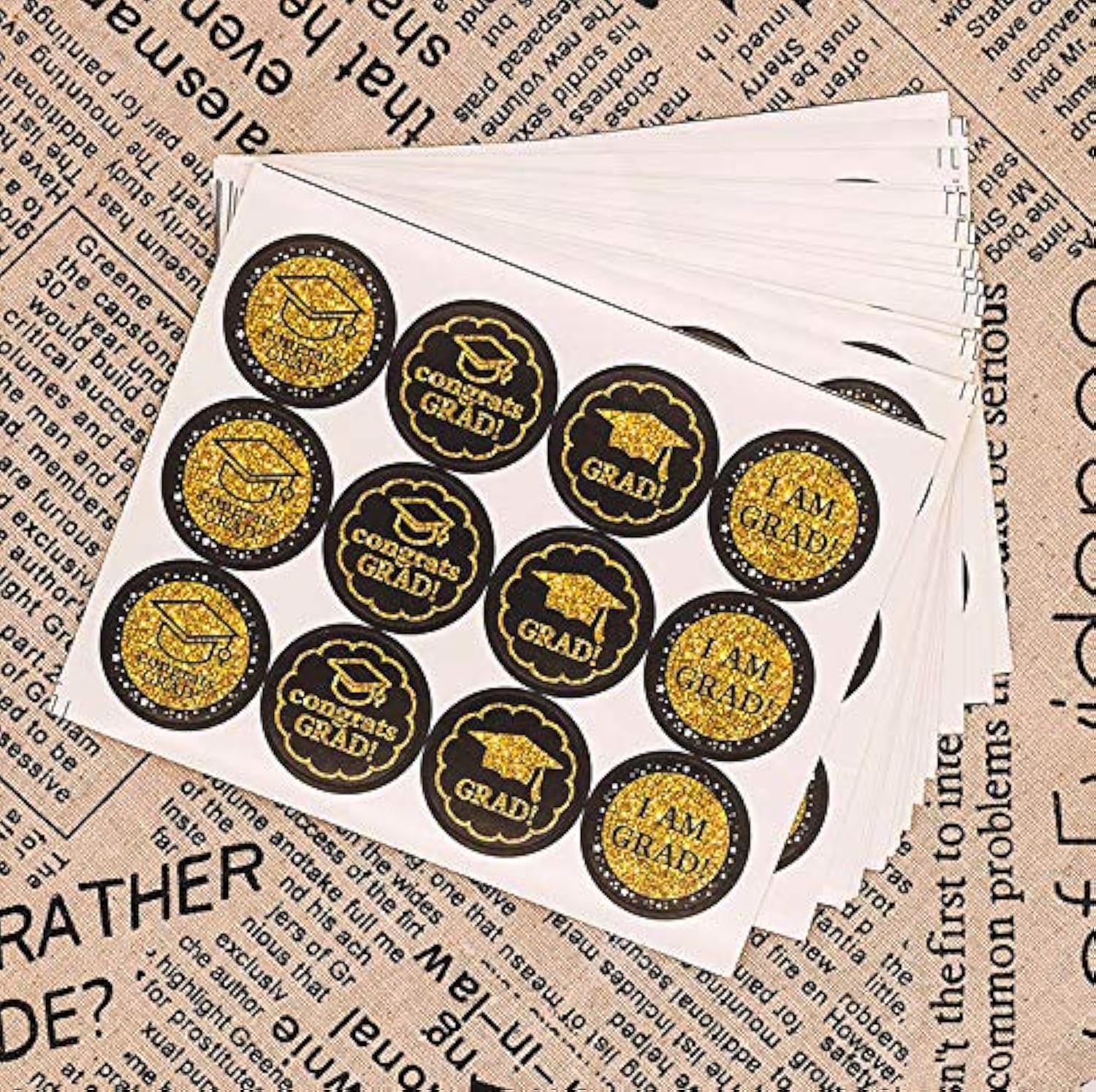 Topfunyy 180 Pcs Graduation Stickers Congrats Grad Labels for Graduation Party Decoration