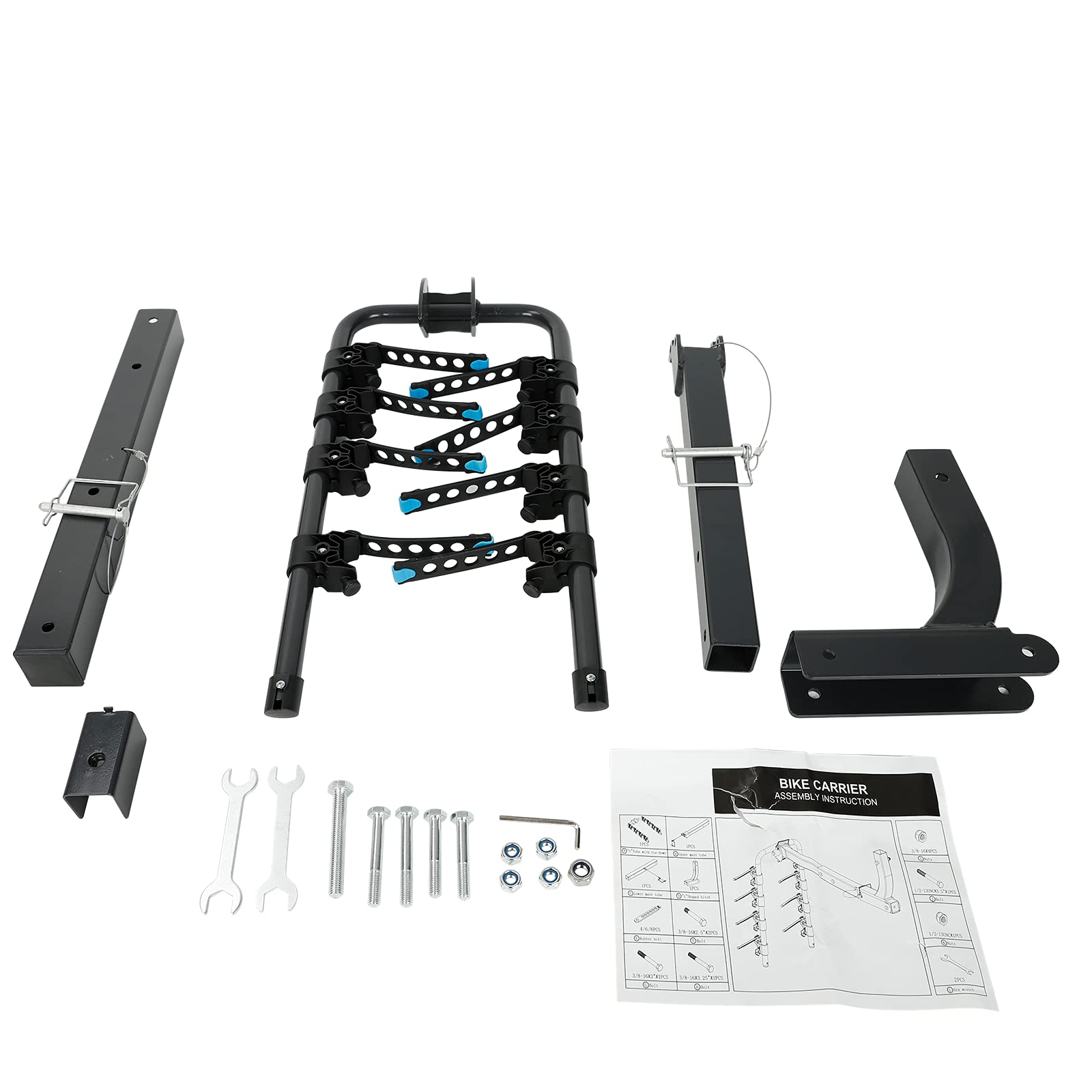 4-Bike Hitch Racks Bicycle Carrier Racks Hitch Mount Double Foldable Rack 2 Inch Hitch Receiver Fit for Cars SUV's