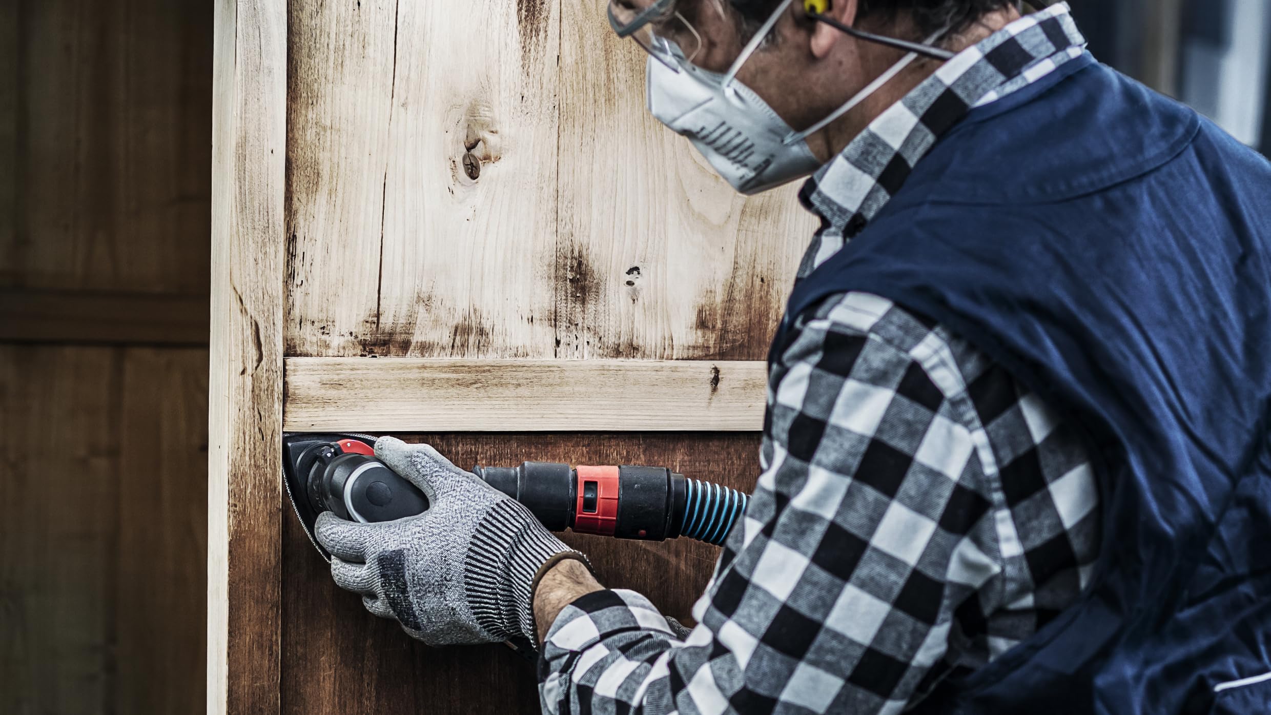 Bosch Professional 5X Expert C470 Sandpaper (for Hardwood, Paint on wood, 93x93 mm, Grit 180, Accessories Delta Sander)