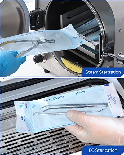 JMU Self Sealing Sterilization Pouches 3.5" x 10" (3.5x9) Autoclave Sterilizer Bags, 200/Box