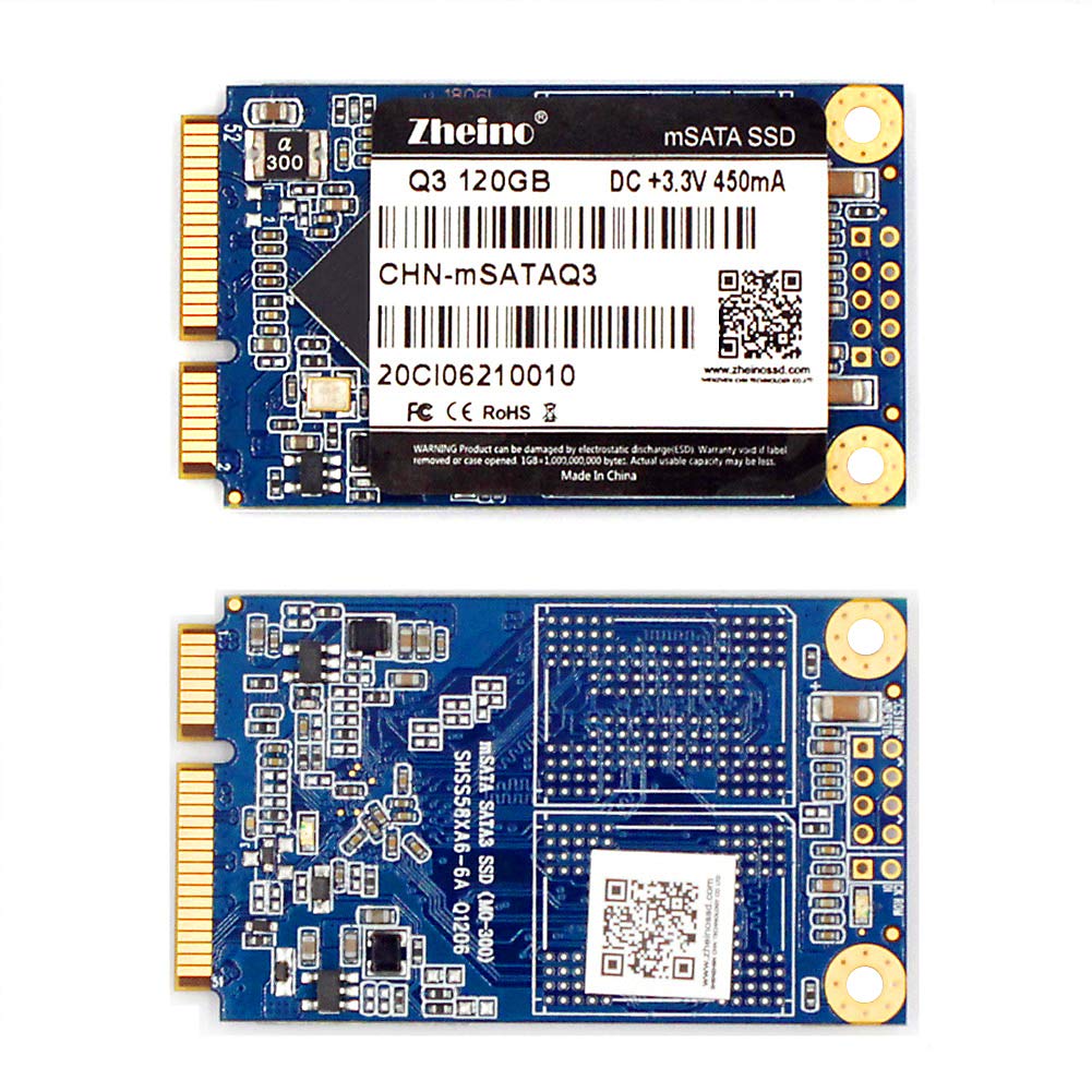 Zheino 120GB mSATA SSD Q3 Internal Solid State Drive for Mini Pc Notebooks Tablets Pc