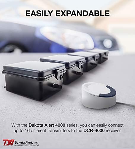 Dakota Alert Wireless Receiver- DCR-4000 Up to 1 Mile Operating Range - Compatible with All Dakota Alert 4000 Series Sensors: SBB-4000, DCHT-4000, DCMT-4000, DCPT-4000, and UT-4000 Transmitters