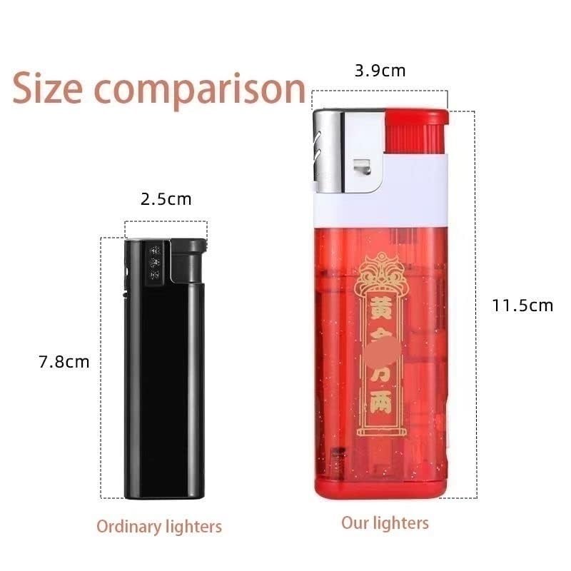 2024 New Transparent Lighter, Large Lighter, Jumbo Lighter, Reusable, Easy to Carry, Suitable for Indoor and Outdoor Use, (Color : C3)