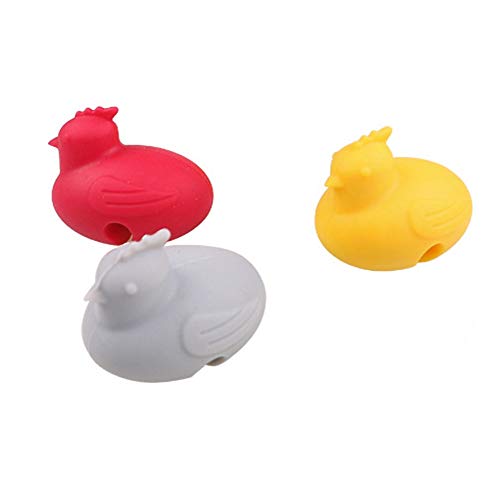 3/6pcs Silicone Pot Lid Lifter,Cute Pig Chick Shape Pot Lid Holder Spill-Proof Lid Clip Heat Resistant Boil Stoppers Keeping Lid Open for Cooking(3pcs-chicken)