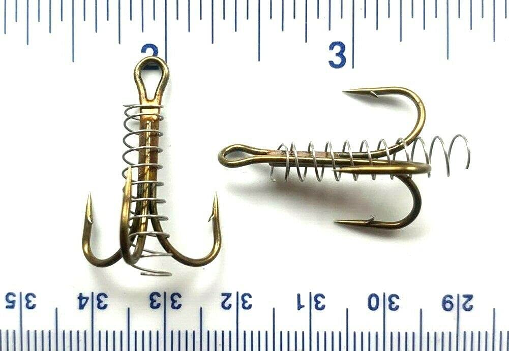 50 Gerry's Tackle 2X Strength Bronze Dough Bait Treble Hooks Size 2