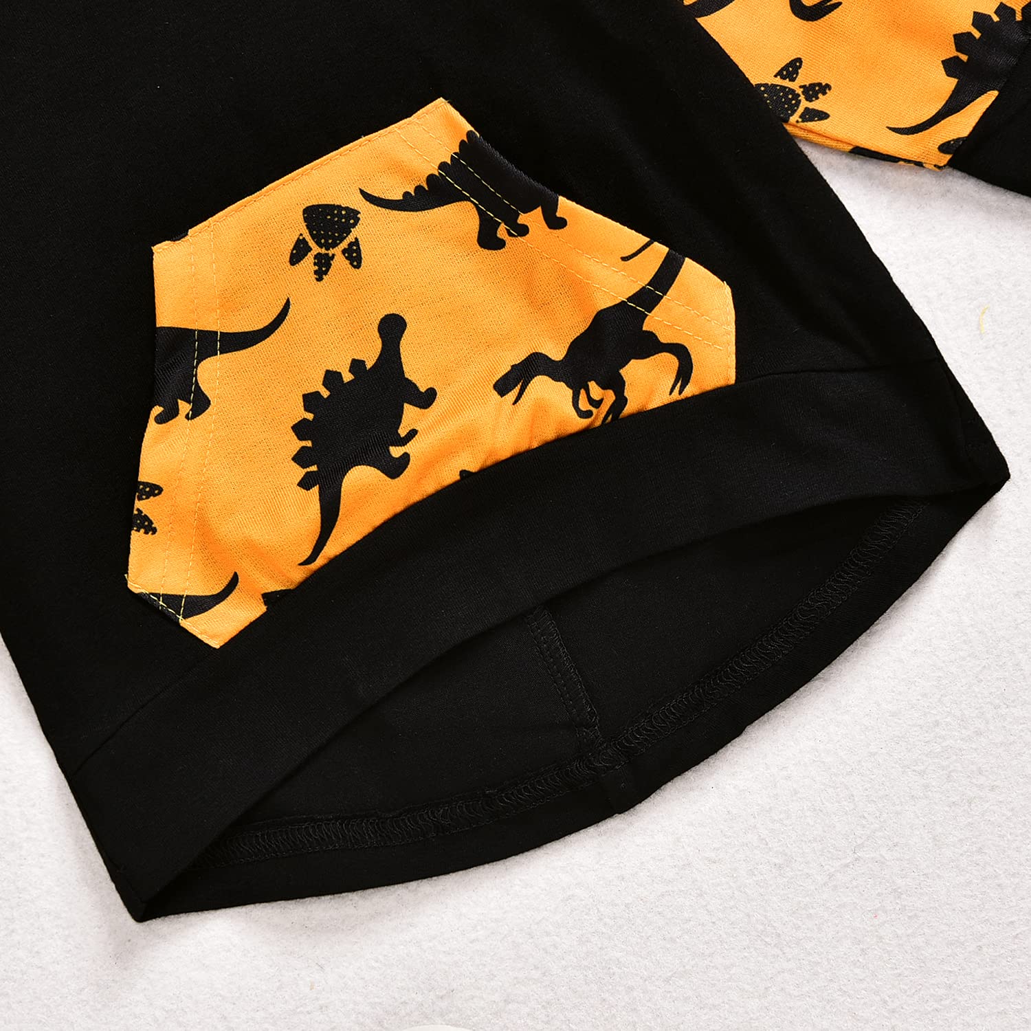 Aalizzwell 4T- 5T Toddler Boys Dinosaur Sweatsuits Hoodie Outfit Long Sleeve Fall Winter Spring Clothes Yellow Dino