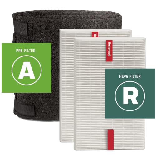 Honeywell HEPA Air Purifier Filter Kit β Includes 2 HEPA R Replacement Filters and 4 A Carbon Pre-Cut Pre-Filters β Airborne Allergen Air Filter Targets Wildfire/Smoke, Pollen, Pet Dander, and Dust