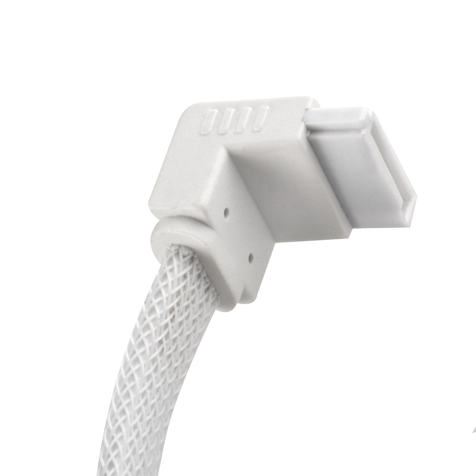 SilverStone Technology CP08W 90 Degree SATA 3 Sleeved White Cable with EMI Guard for 6Gb/s 2-Pack, SST-CP08W-USA-2PACK