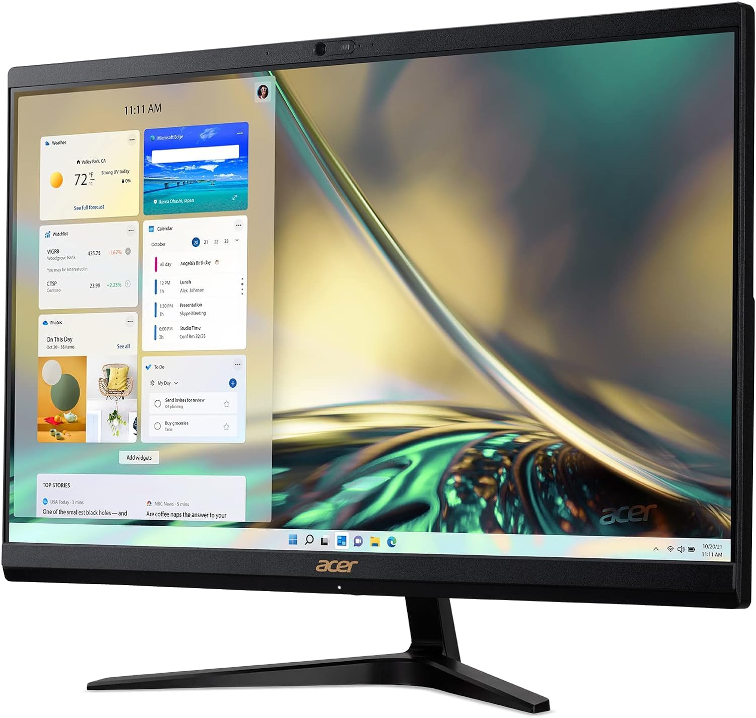 acer Aspire C24 23.8" FHD All in One Desktop Computer, 12th Gen Intel 6-Core i3-1215U Processor, 16GB RAM 512GB SSD, Wi-Fi 6, Wireless Keyboard and Mouse,Windows 11 Home, Black