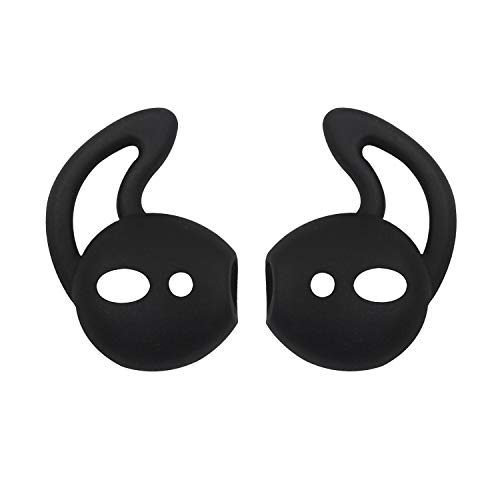 JNSA 4 Pairs Hooks and Covers Earpads for AirPods,[Fit in Case] AirPods Buds Tips 2 Pairs & [Anti Slip] Earhooks AirPods Earbuds Hooks Tips 2 Pairs,Black22