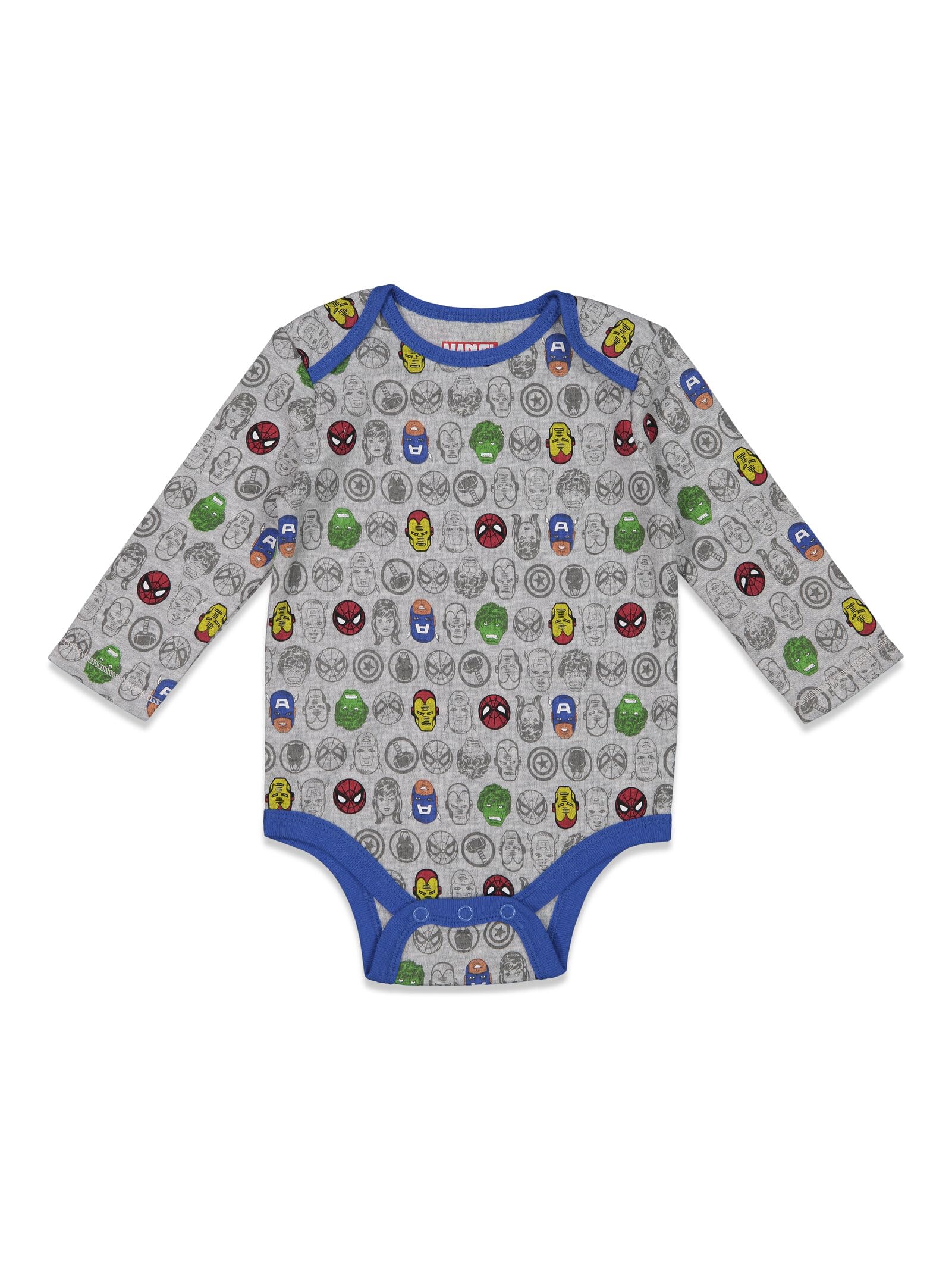 Marvel Baby Boys 5 Pack Bodysuits Hulk Spiderman Iron Man Captain America 3-6 Months