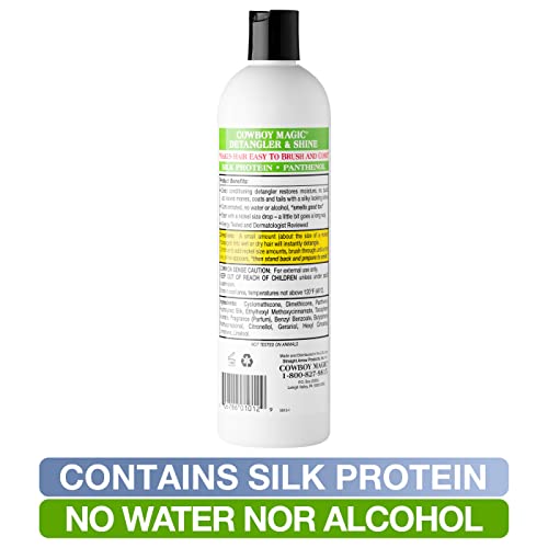 Cowboy Magic Concentrated Detangler and Shine Great for Pets and Human Hair! (16 fl oz (473 mL)),White