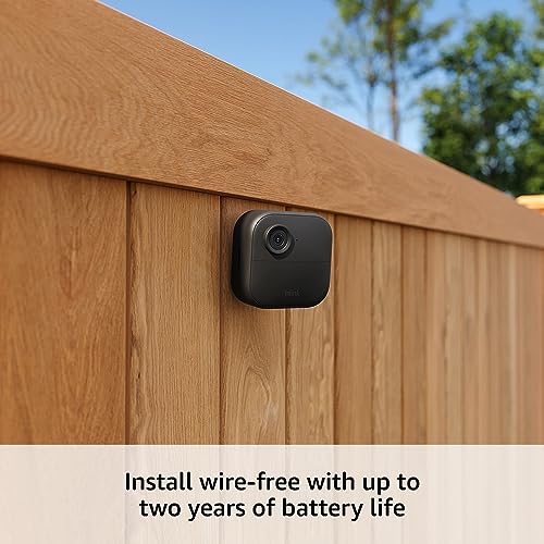 All-new Blink Outdoor 4 (4th Gen) – Wire-free smart security camera, two-year battery life, two-way audio, HD live view, enhanced motion detection, Works with Alexa – 2 camera system