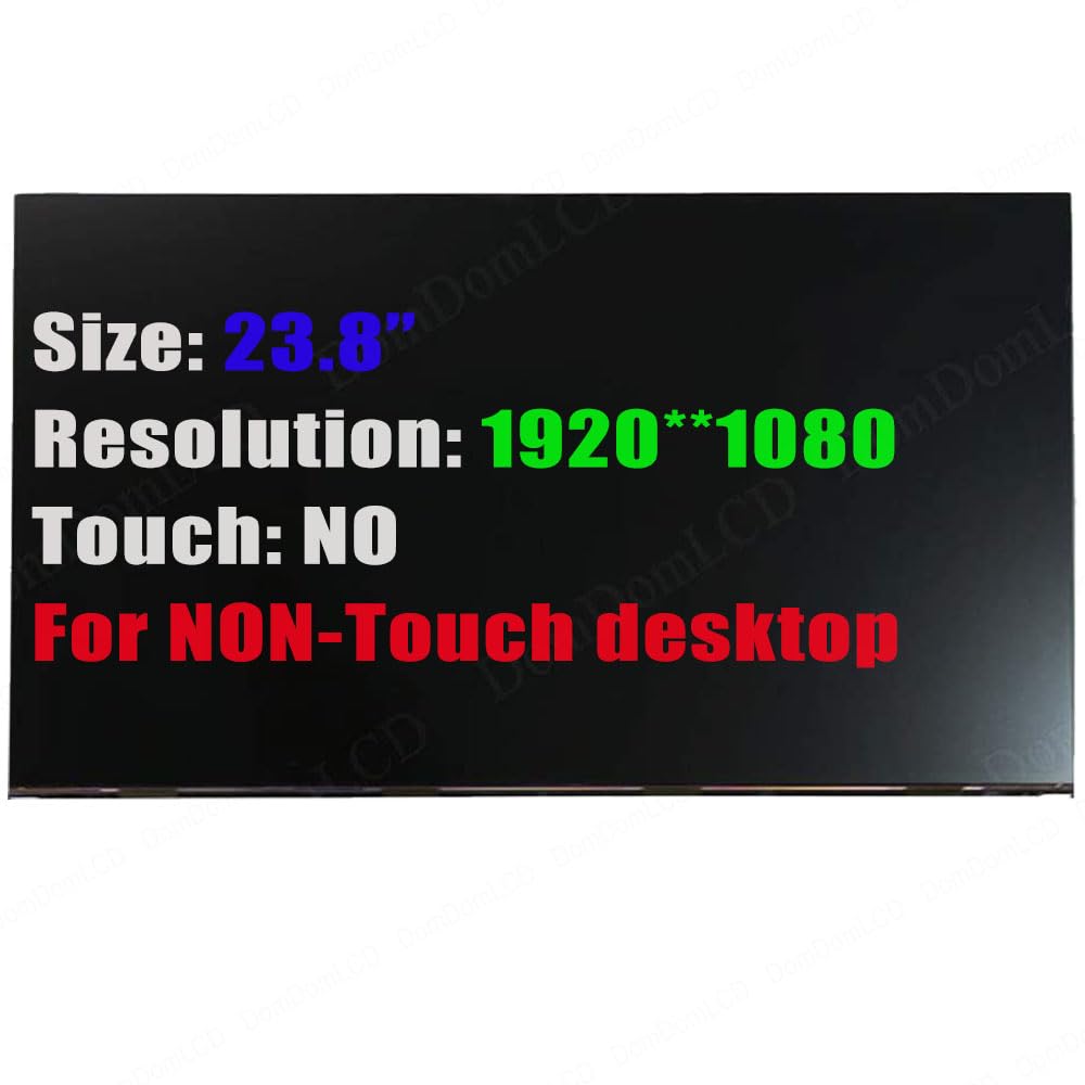 DomDomLCD MV238FHM-N20 923631-001 LED LCD Display Screen Panel Replacement FHD 23.8"