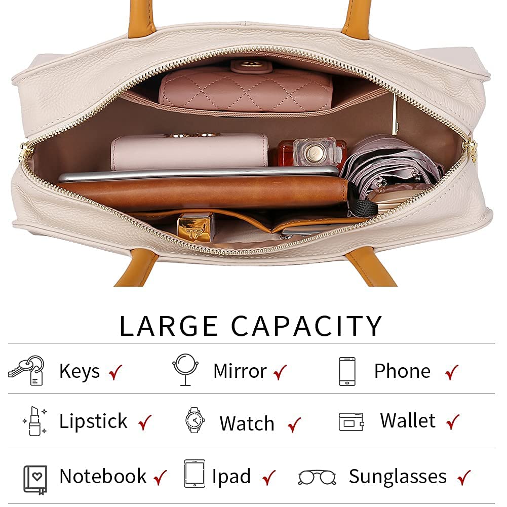 BOSTANTEN Women Designer Handbags Soft Leather Purses and Handbags Satchel Shoulder Bag Bundle with Women Leather Wallet RFID Blocking Small Bifold Wallet