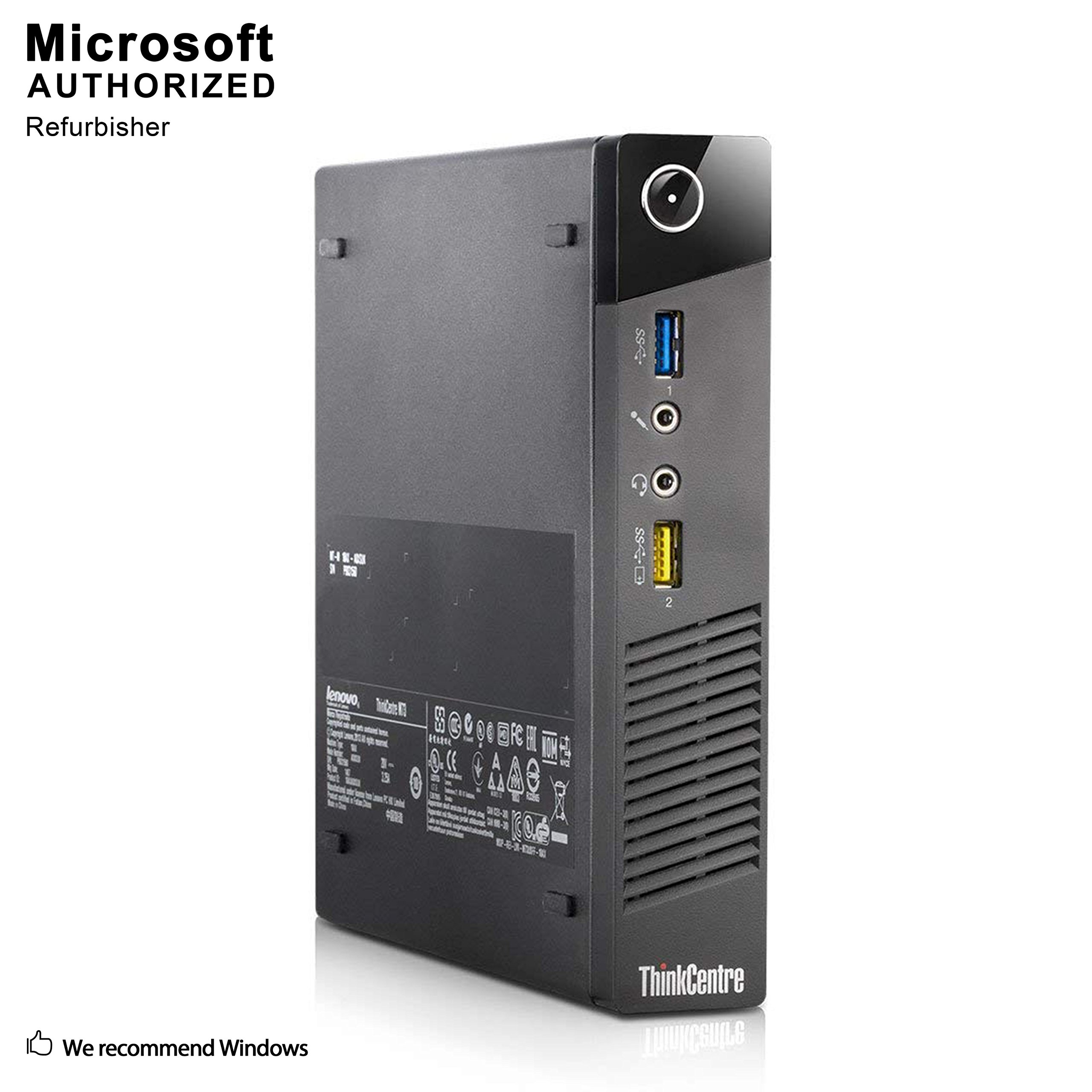 Lenovo ThinkCentre M73 Tiny Desktop PC, Intel Quad Core i5-4590T up to 3.0GHz, 8G DDR3, 512G SSD, WiFi, BT 4.0, Windows 10 64 Bit-Multi-Language Supports English/Spanish/French(Renewed)