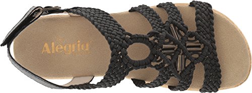 Alegria Women's "Jena" Gladiator Sandal- Black- 35 M EU (5-5.5 US)