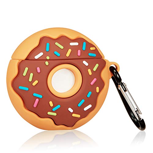 Mulafnxal for Airpods 1&2 Case, Cute 3D Funny Cartoon Food Soft Silicone Protective Airpod Cover, Stylish Fun Cool Design Shockproof Skin, Fashion Cases for Girls Kids Teens Boys Air pods (Donuts)
