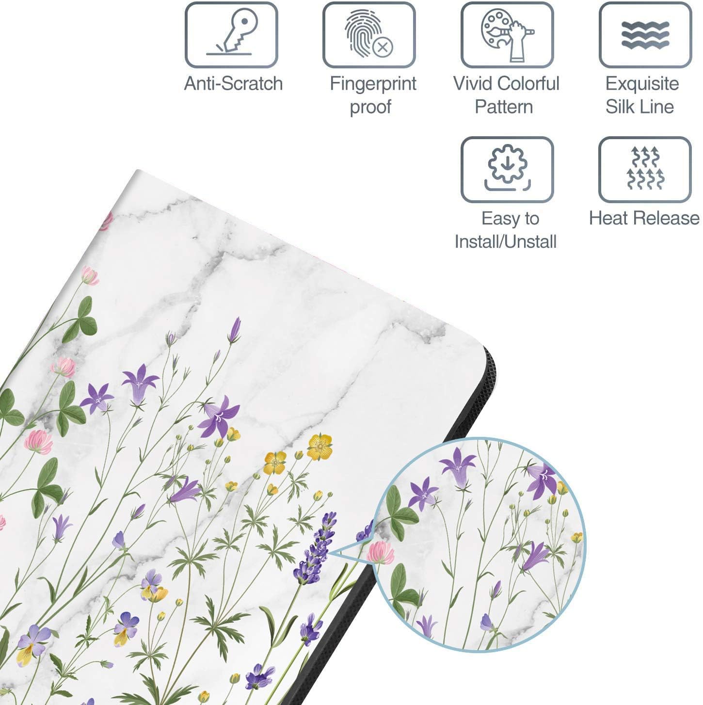 TPU Case for iPad Mini 4 / iPad Mini 5 (5th Generation 2019), Auto Sleep/Wake with Apple Pencil Holder [Anti Fingerprint][Anti Dirt][Waterproof][Anti Scratch] Case Cover (Country Garden)