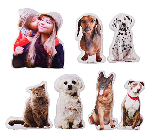 Printtoo Custom Photo Pillow, Unique Birthday Gift Decor, Pet Memorial Pillow Custom, Personalized Shaped Pillow, Pet Portrait Dog Pillows 3D Printing Pillow-14X14