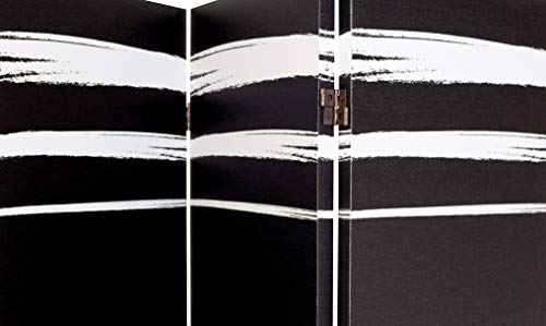 Kiera Grace Stockholm Dahl Decorative 3-Panel Room Divider for Home & Office, 47" W x 71" H x 1" L, Black
