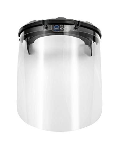 Medspec Protect Face Shield (Model FS-2.0) | Reusable Shields for Medical, Dental, & Essential Workers | Fogless & Adjustable Medical Face Guard with Quick-Release Lens System | Made in The USA
