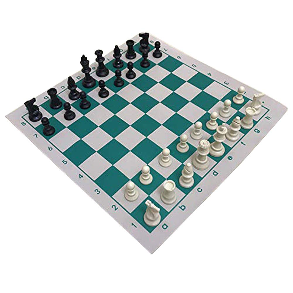 KASCLINO Tournament Chess Mat, PU Leather Tournament Roll Up Chess Board, Chess Rollable Chessboard, Lightweight & Non Slip, Chess Mat for Kids and Adults(Size:42cm)