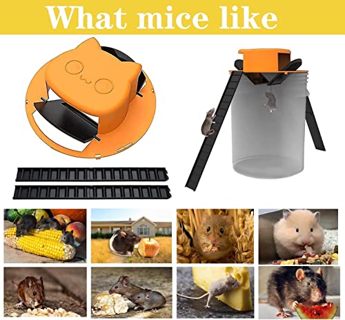 3 Packs Mouse Trap Bucket Lid Mouse Traps Indoor for Home Mice Traps for House Indoor Rat Traps Indoor Humane Mouse Traps Indoor for Home Rat Trap Indoor No See Kill