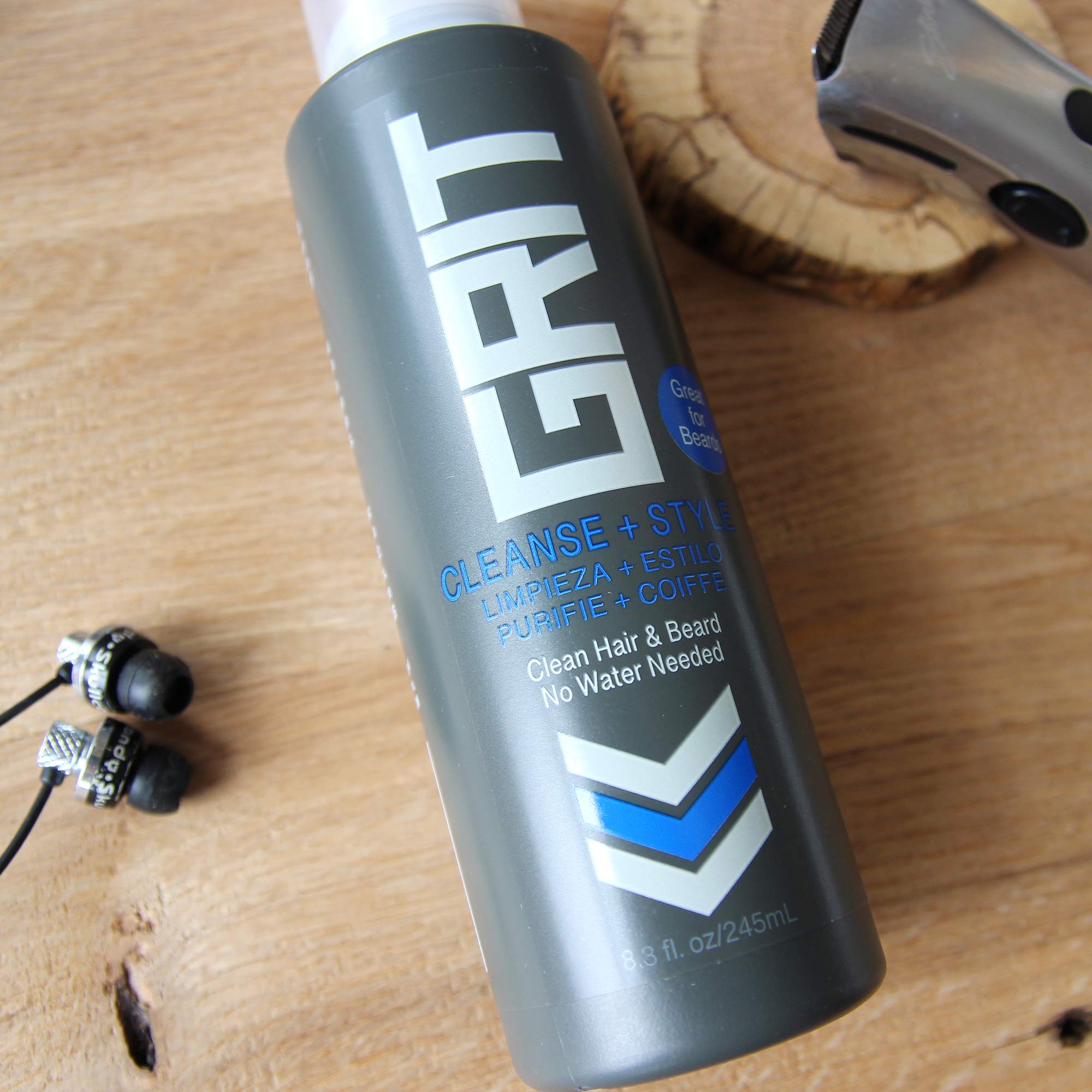 GRIT Cleanse & Style, 8.3oz | Foaming Hair Cleanser for Men