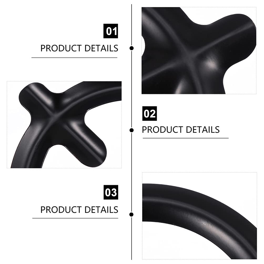 Kichvoe 6.2Inch Cast Iron Wok Support Ring 2Pcs Universal Non Slip Wok Rack Gas Ring Reducer Coffee Pot Holder Stove Trivet Electric Stove Burners - Please Tear Off The Protective Film