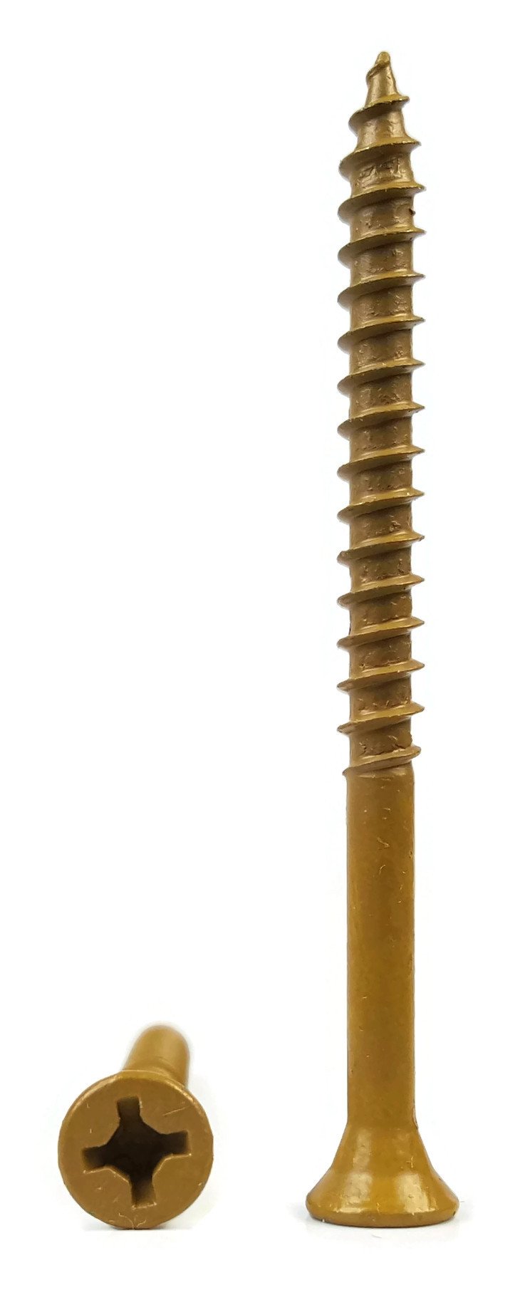 Phillips Square Combo Drive Coated Tan Deck Screws - Qty 1000 (#8 x 2)
