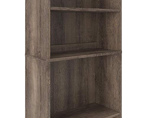 Signature Design by Ashley Arlenbry Modern Farmhouse 71" Bookcase with 4 Shelves, Weathered Oak Gray