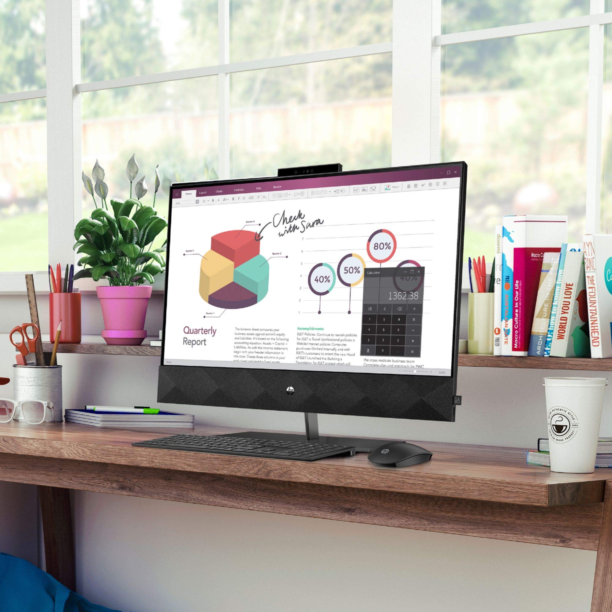 HP Pavilion 27 Touch Desktop 512GB SSD 32GB RAM Win 10 Pro (Intel 10th gen CPU w/Six cores and Turbo Boost to 4.30GHz, 32 GB RAM,512 GB SSD, 27-inch FHD Touch, Win 10 Pro) PC Computer All-in-One Black