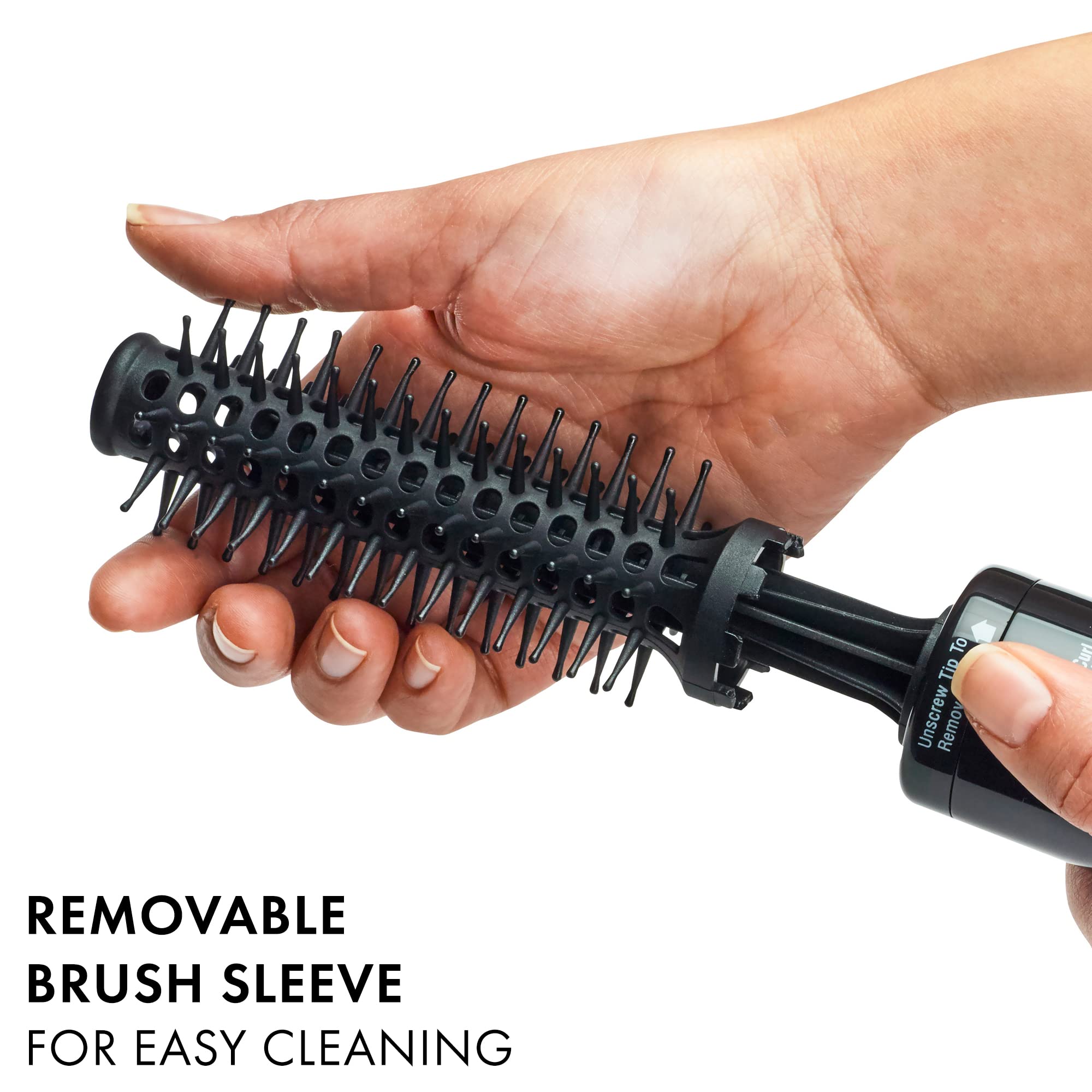 Hot Tools Pro Artist Hot Air Styling Brush | Style, Curl and Touch Ups (3/4”), Black
