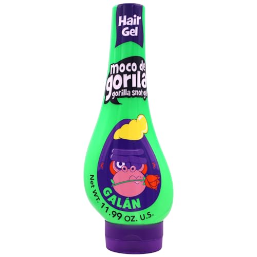 Moco de Gorila Galan Hair Styling Gel, Reactivatable with water, Long-lasting Hold, 3-Pack of 11.99 Oz Each, 3 Squeezable Bottles