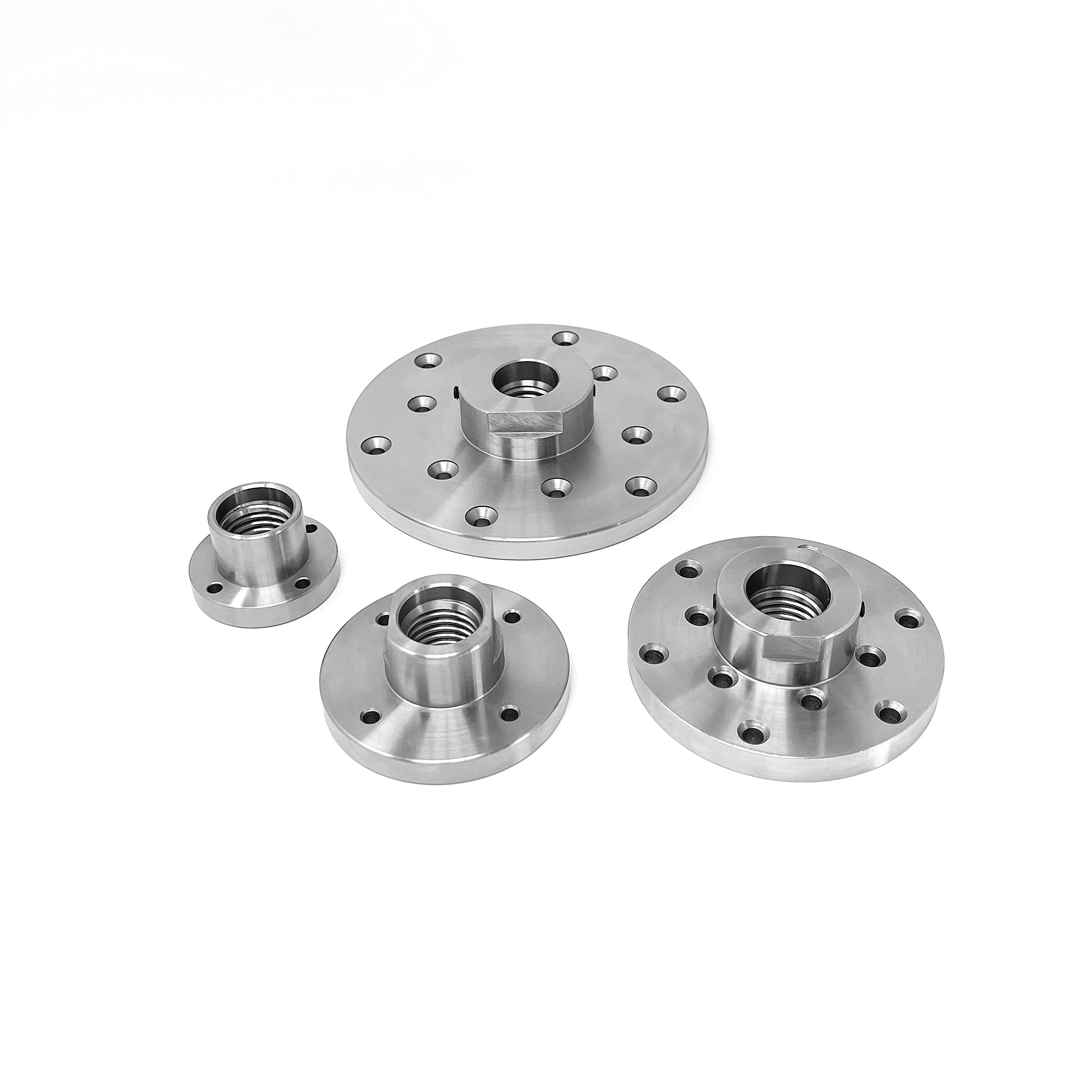 4 Pc HD Steel Faceplate set for Woodlathes with 1" x 8tpi Spindle - 1 ea 2", 3", 4", & 6"