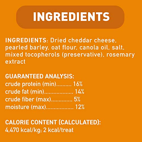 Cloud Star Tricky Trainers Crunchy Dog Training Treats 8 oz Pouch, Cheddar Flavor, Low Calorie Behavior Aid with 450 Treats